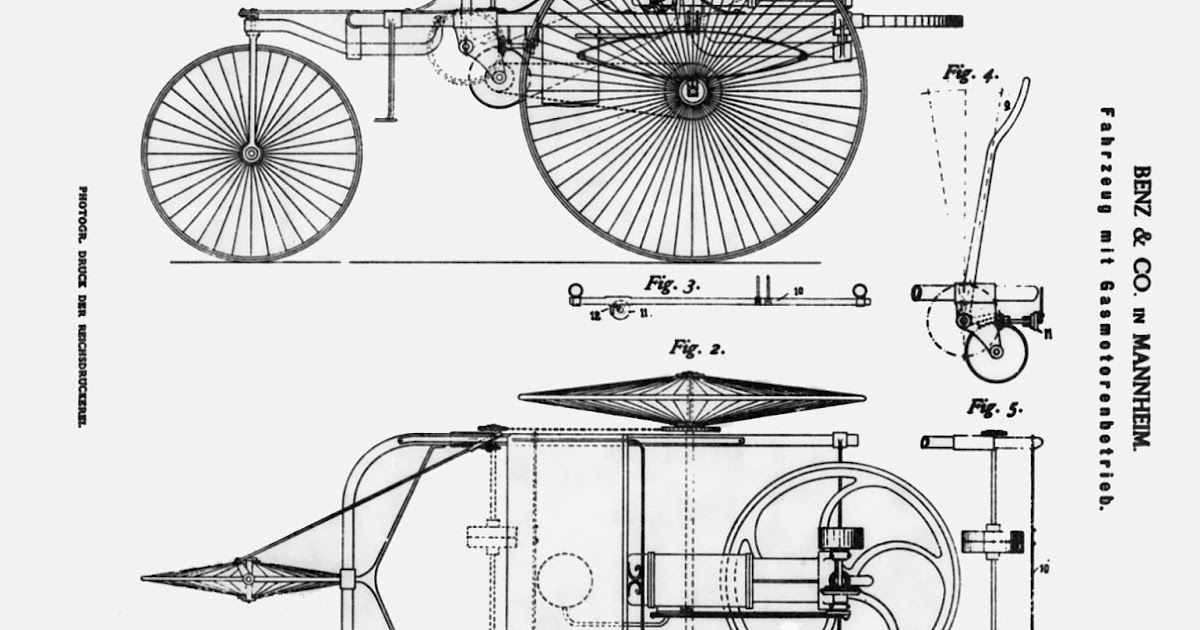 Karl Benz First Car Diagram