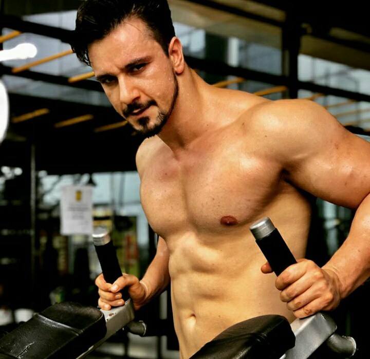 Danish Bhat Shirtless in Gym