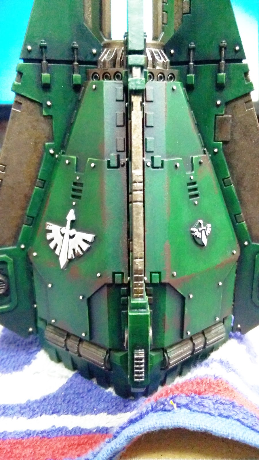 Confessions of a 40k addict: Dark Angels - Drop Pod[s], Pod 1 weathering