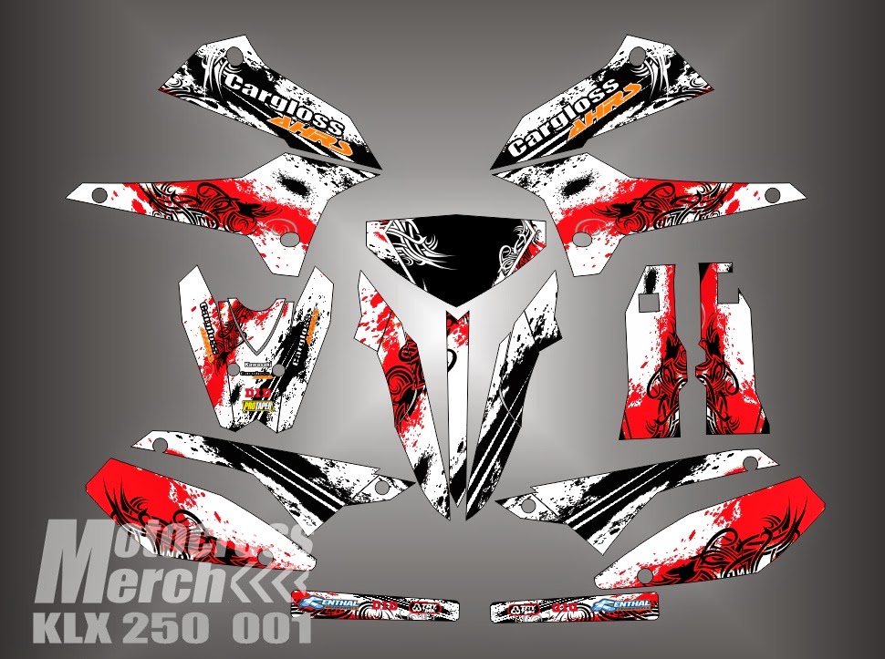 STRIPING / DECAL / STIKER MOTOR CUSTOM: decal KLX 250 / decal DTRACKER 250