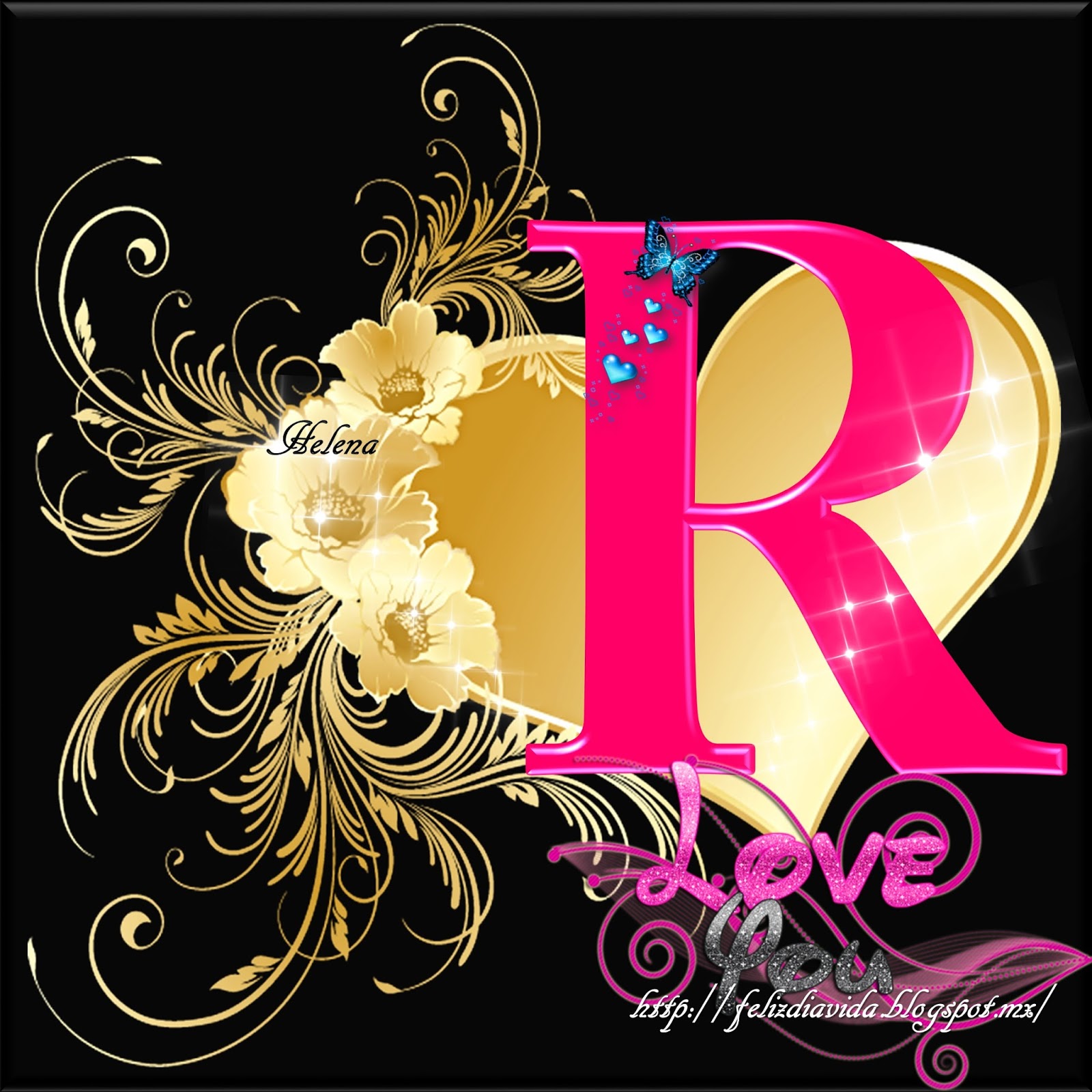 Iniciales Nombres y Más: Iniciales color rosa de la J a la R