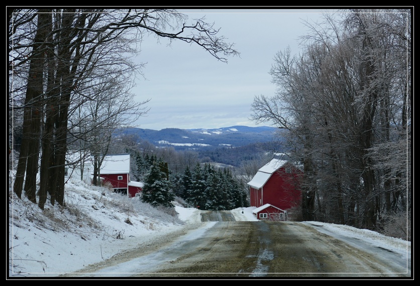 Exploring the Back Roads of Snow-Covered Easton in Washington County ...