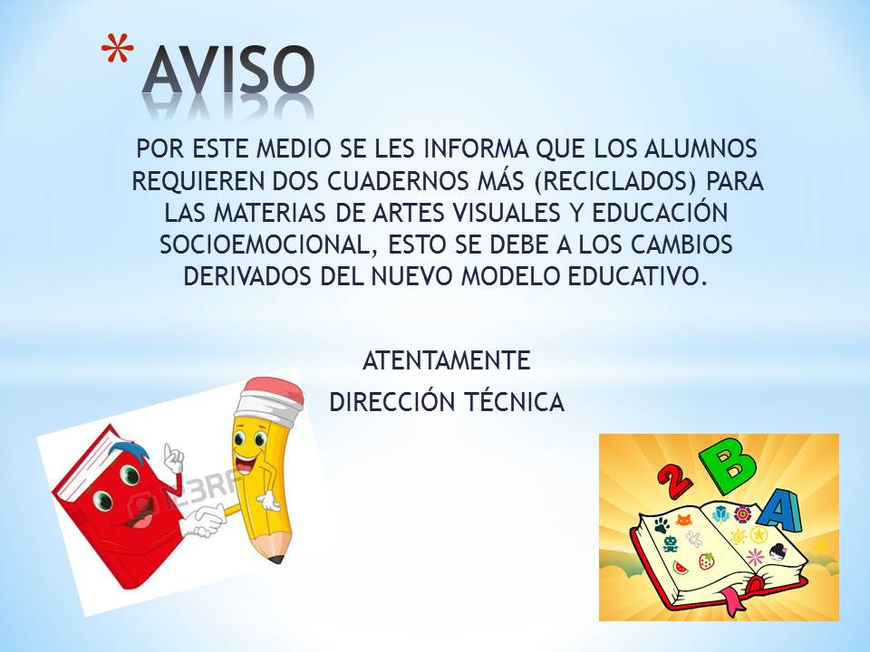 Instituto Juárez 6° Primaria: AVISO