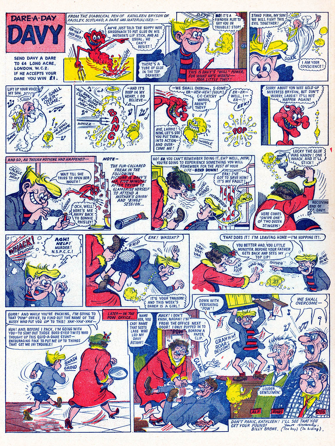 BLIMEY! The Blog of British Comics: Ken Reid's DARE-A-DAY DAVY (1967 / 68)