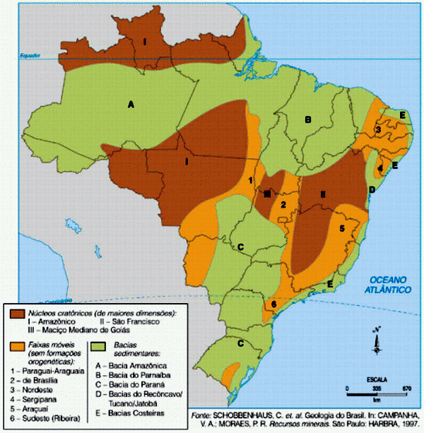 Geografia e Cia: Estrutura Geológica do Brasil
