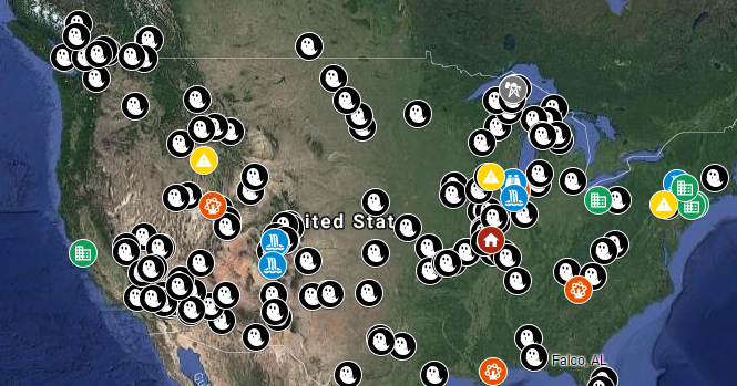 Ghost Towns Map