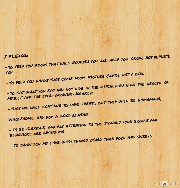 The Domestic Pirate: Experiment! A pledge to my children.