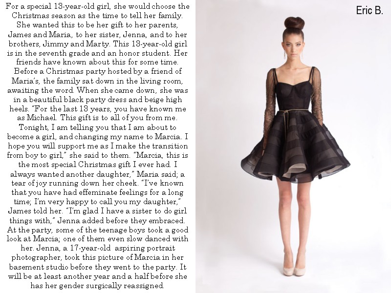 Eric's Transgender Captions: Her Christmas Gift