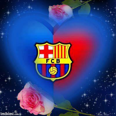 FOTO BLOG CULÉ: CORAZON CON EL ESCUDO DEL BARÇA Y DOS ROSAS