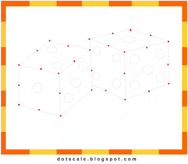 Kids Printable Dot to Dot Free: Dice Dot to dot for kids