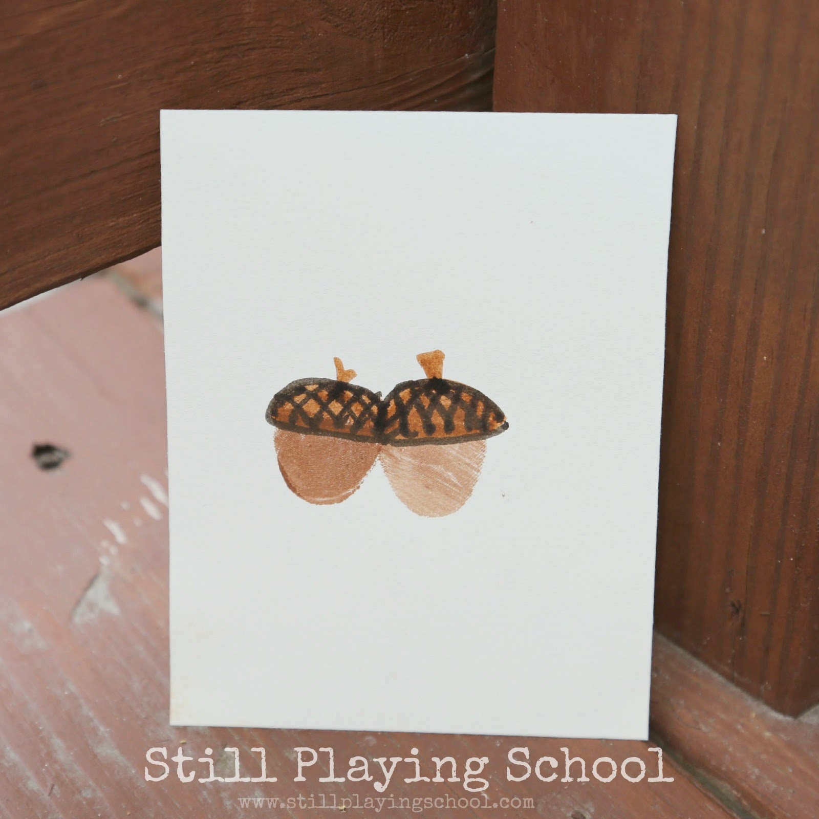 Toeprint Acorn Keepsake Craft for Kids | Still Playing School