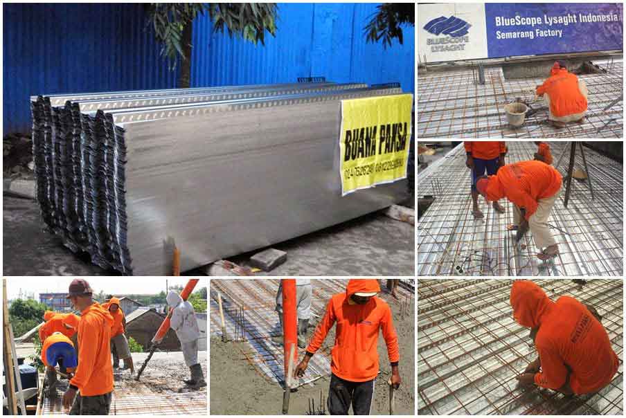 Plat lantai komposit baja dan beton metode bondek kuat, cepat dan ...