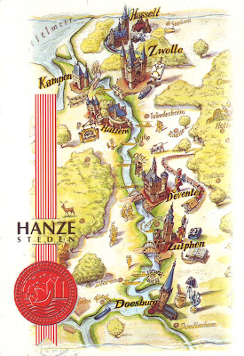 The World in Postcards - Sabine's Blog: Map of the Hanse Cities in the ...