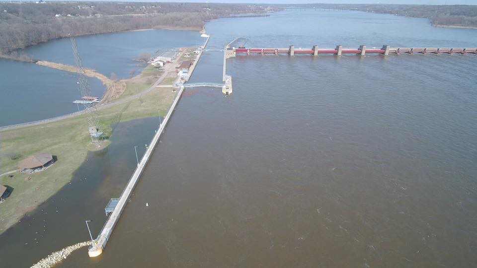 Industrial History: Mississippi Lock and Dam #14 near Bettendorf, IA