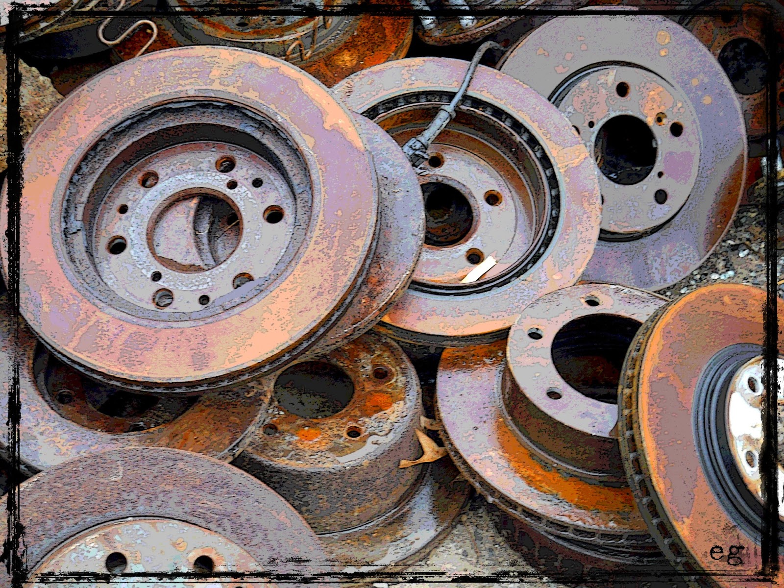 the last door down the hall: Digital Photograph - Metal Discs