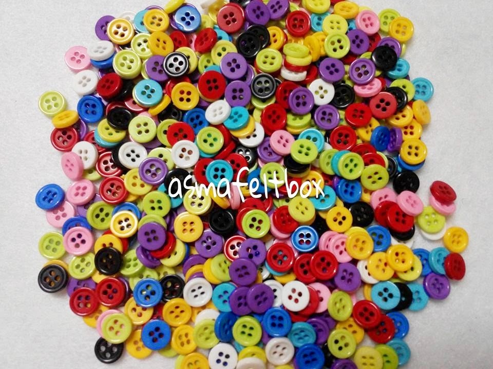 Restocked : Butang Bulat 9mm 4 lubang