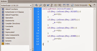 Regi Sugianti: Membuat Objek Bergerak Dengan Keyboard di Flash