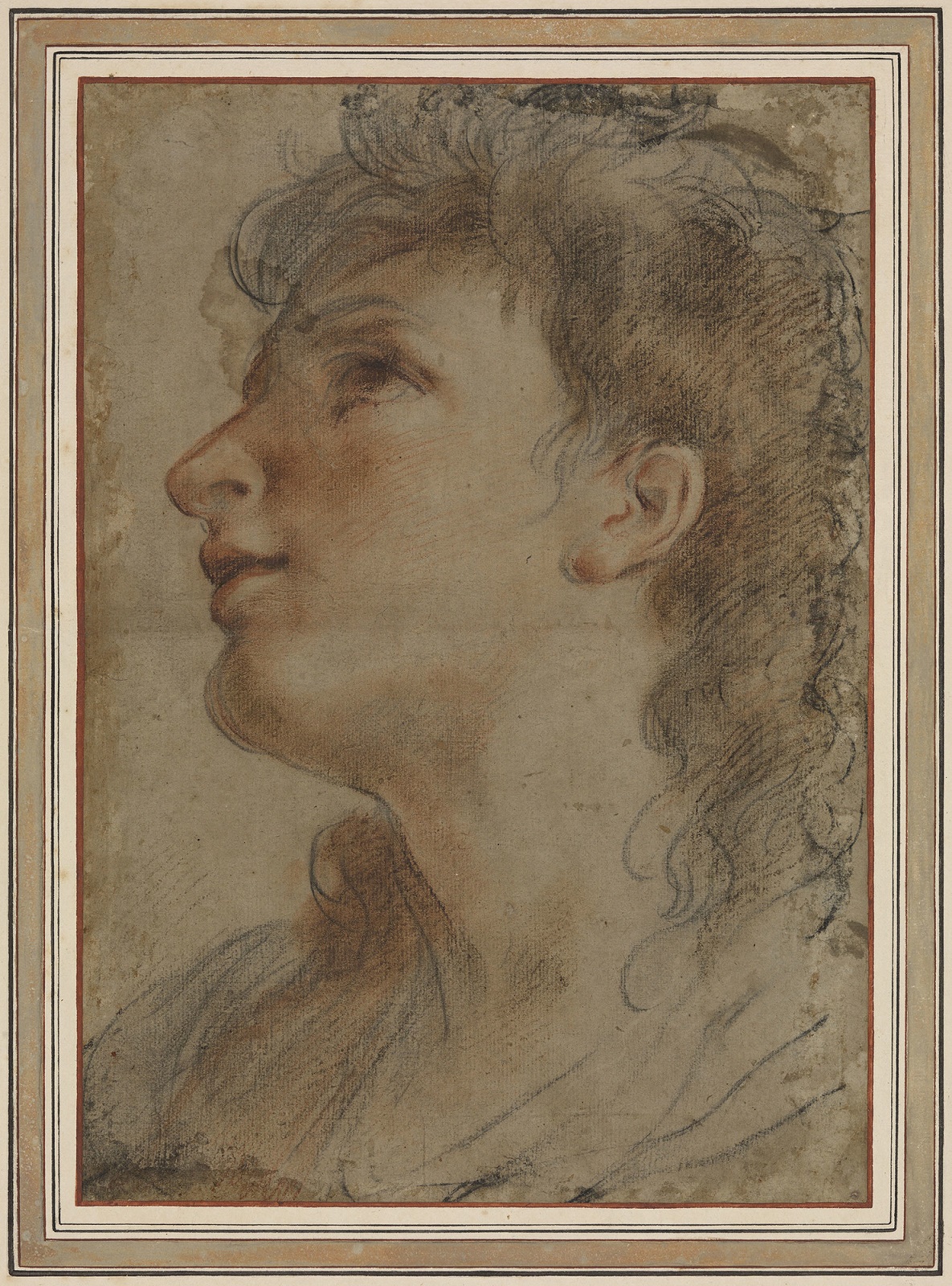 Spencer Alley: Italian Figures and Faces (Drawings) - 16th century