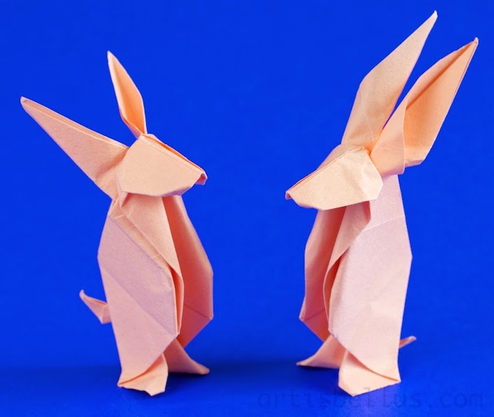 origami easter bunny ~ 3d origami for kids