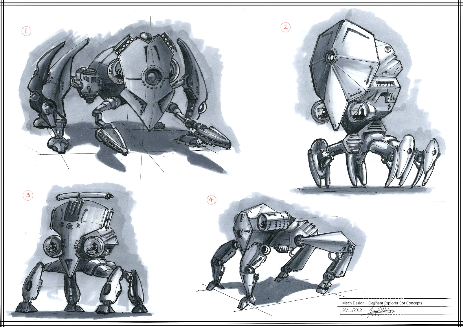 grandpriy: Mechanical Bot Concepts