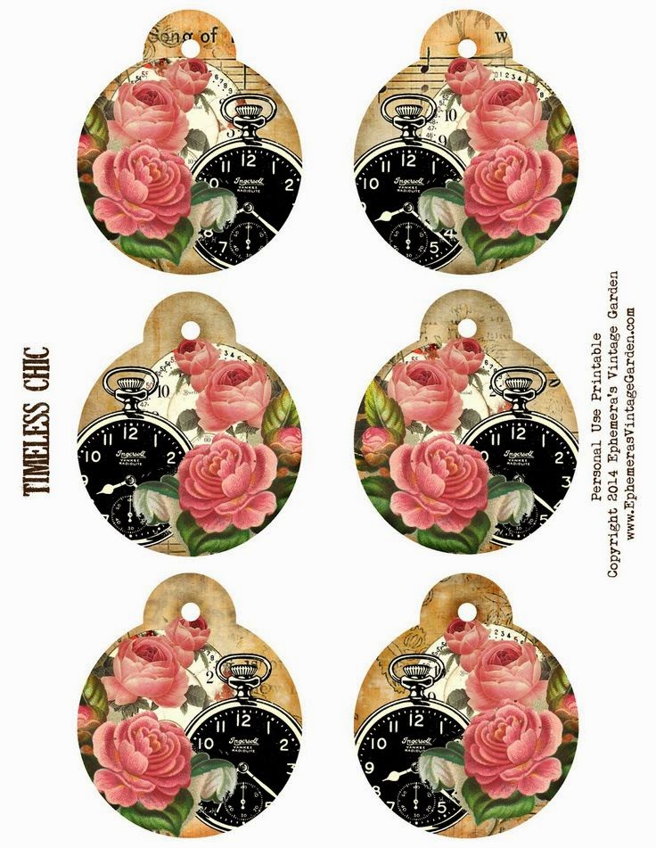 Imprimolandia: Etiquetas de relojes vintage / Vintage clock tag