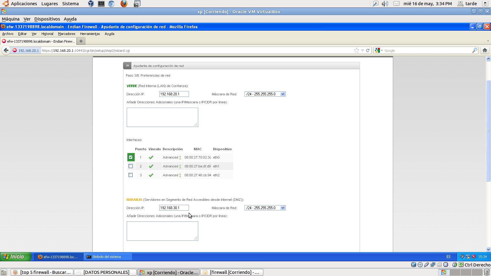Network Carlos: Implementacion de Endian Firewall en Linux