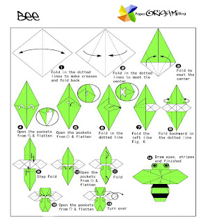 Bug Origami: Bee | Paper Origami Guide