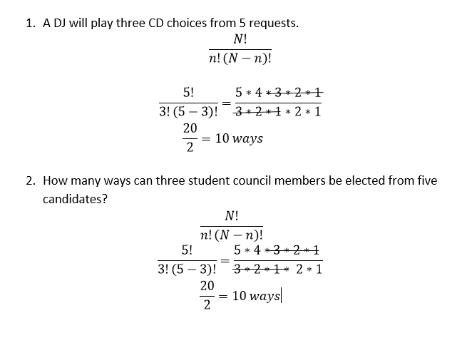 Maths Blog: Post 7 - Combination