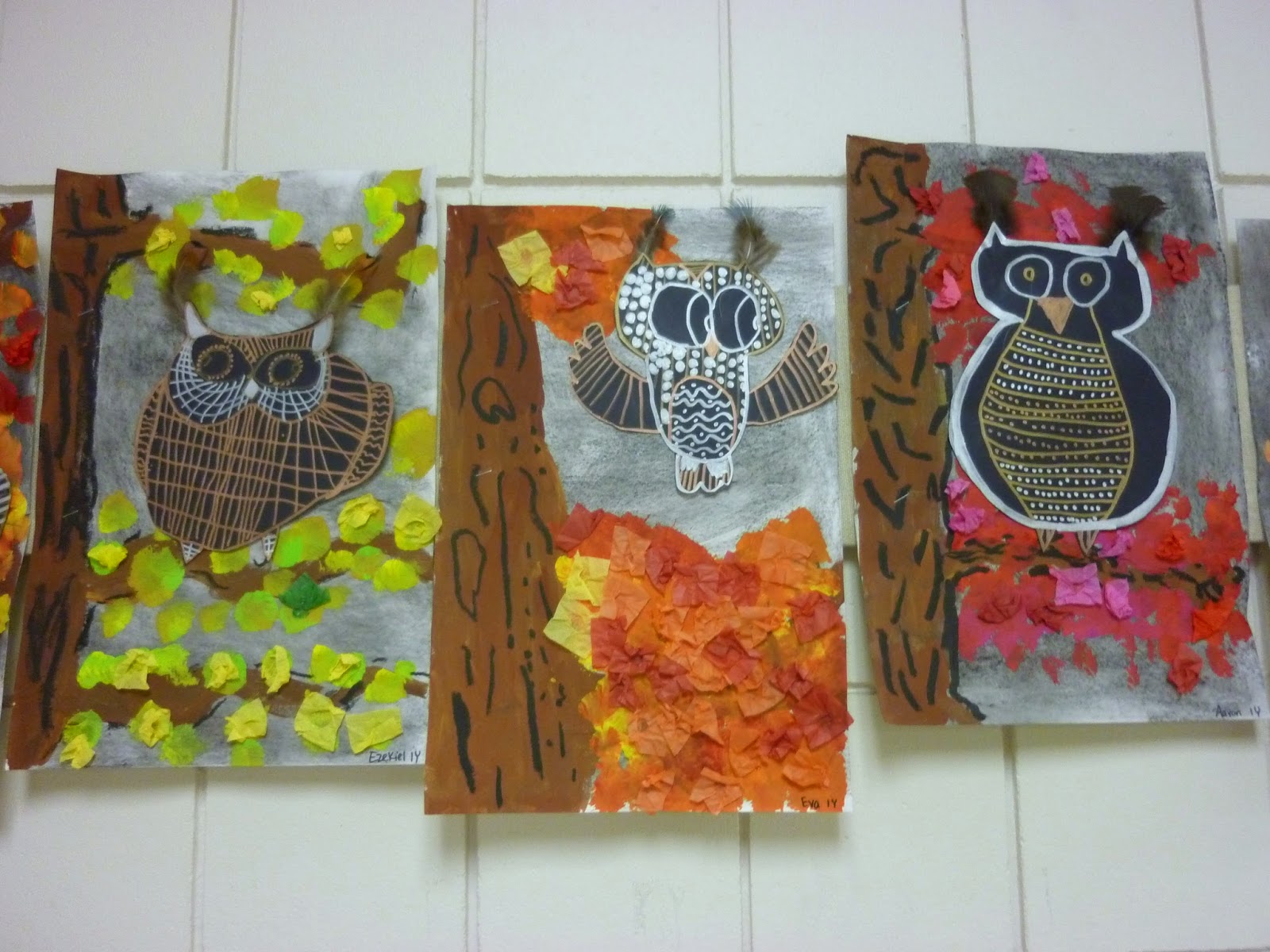 Mrs. Werner's Art Room: 1st Grade Fall Owls