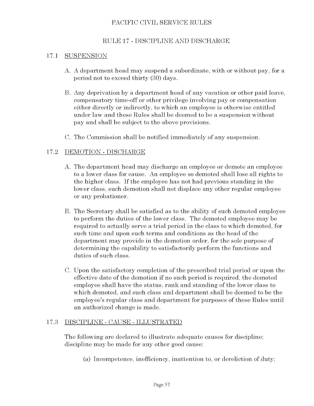 Committee To Recall Cy Sun: Civil Service Rules