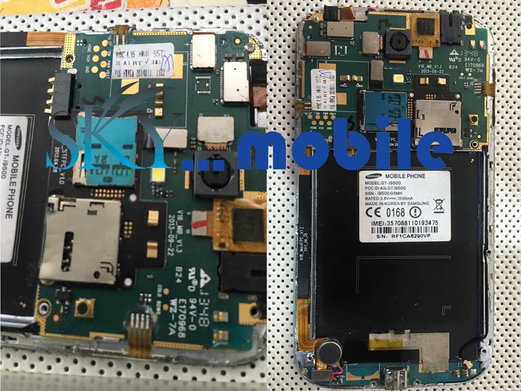 SKY MOBILES TEAM: GT-i9500 V16_MB_V1.3 2013-09-22 1348 94V-0 E170968 WZ-7A