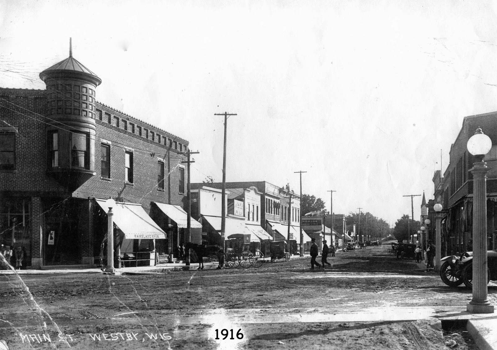 Westby, Wisconsin Remembered: South Main Street at State