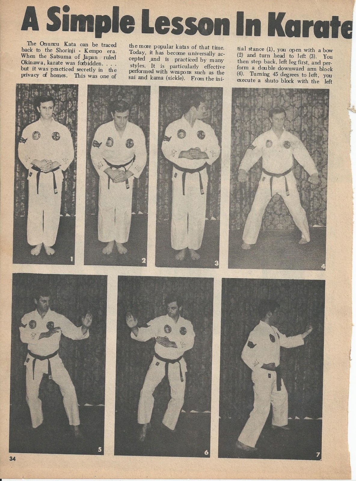 Isshin - Concentration the Art: George Dillman in 1972 on kata Onuncue