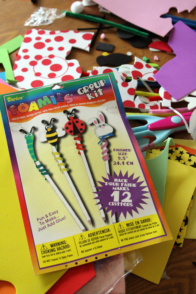 WhiMSy love: Summer Diary Day 3: Foamie Wiggle Pencil Toppers