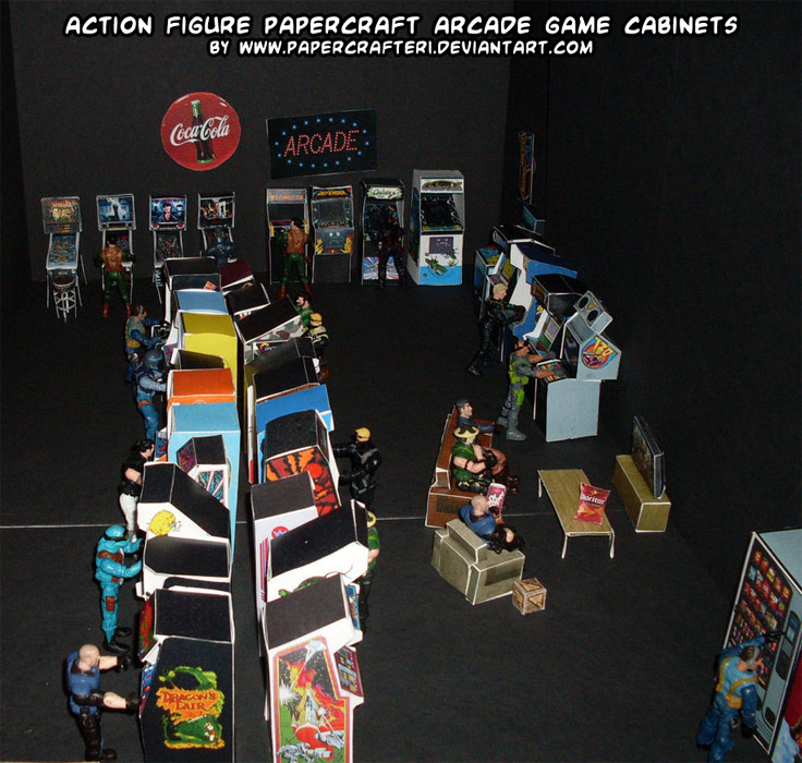 Ninjatoes' papercraft weblog: Papercraft arcade game cabinets