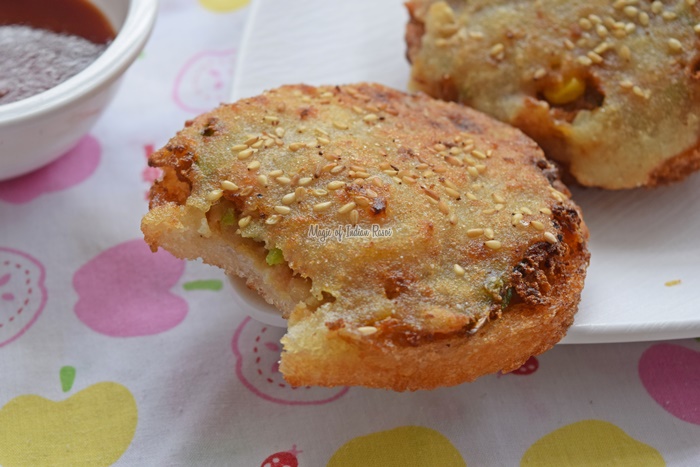 Chinese Vegetable Bread Coins Recipe - Kids Special | Magic of Indian Rasoi