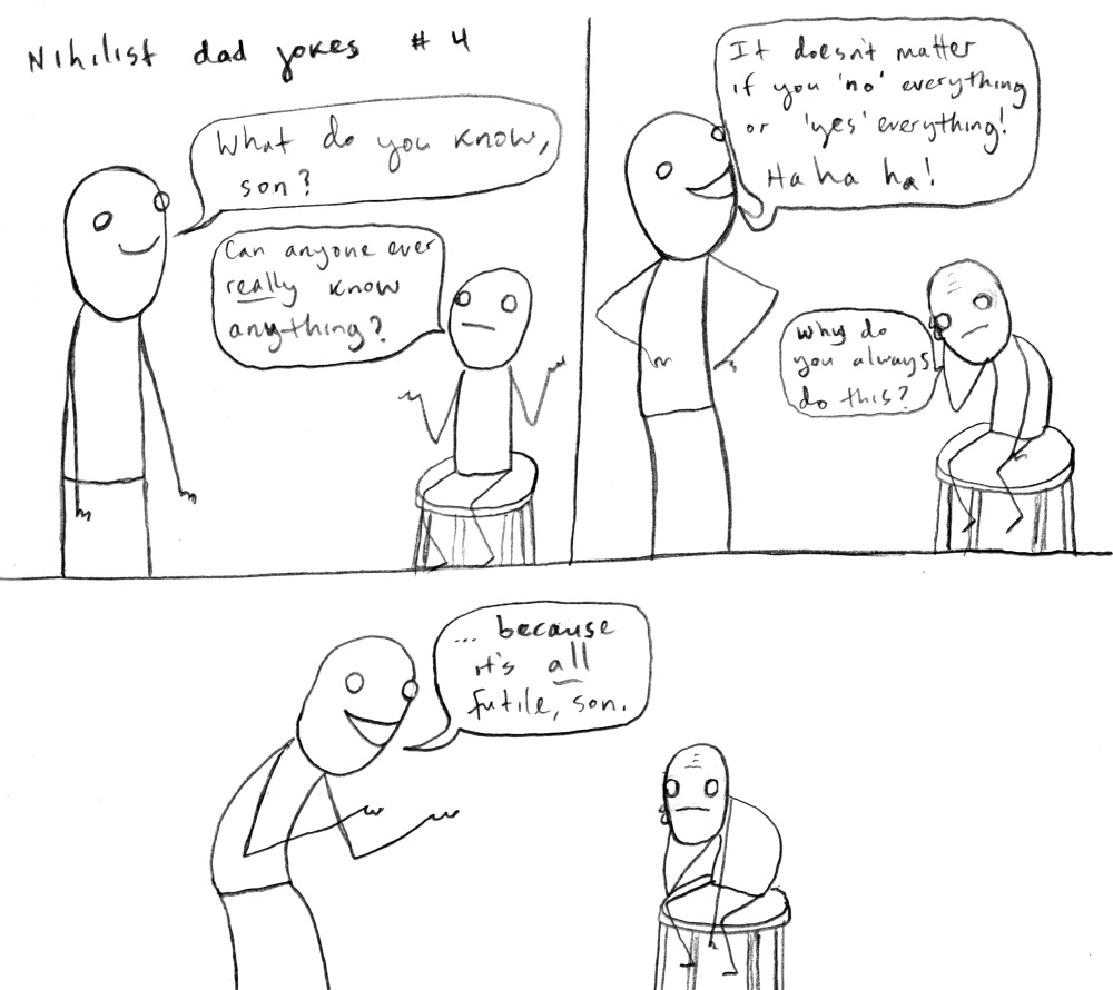 Crustacean Singles: Nihilist dad jokes #4