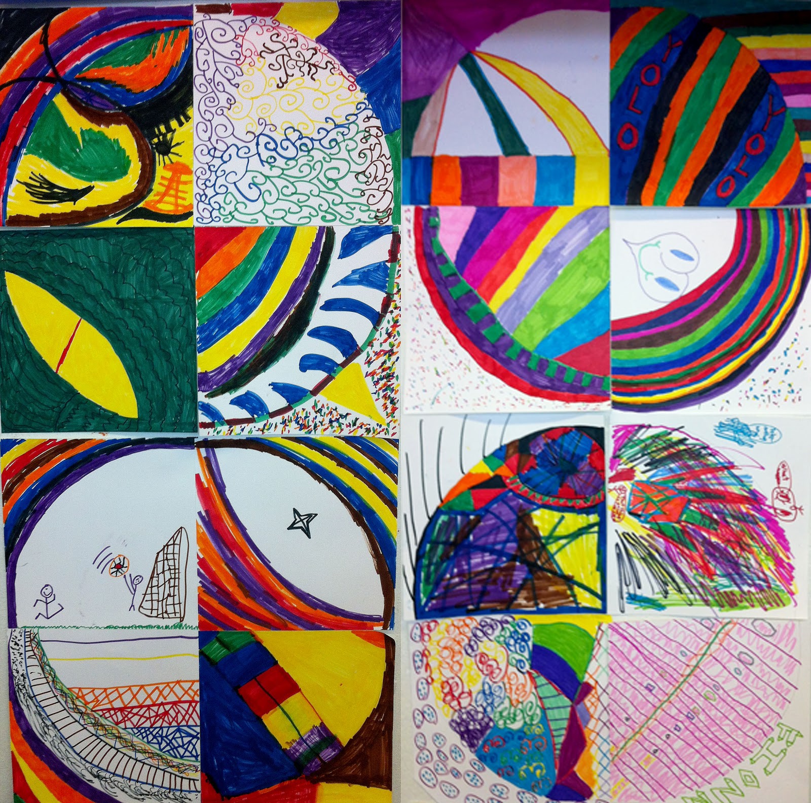 Sacred Heart art room: Collaborative Circles