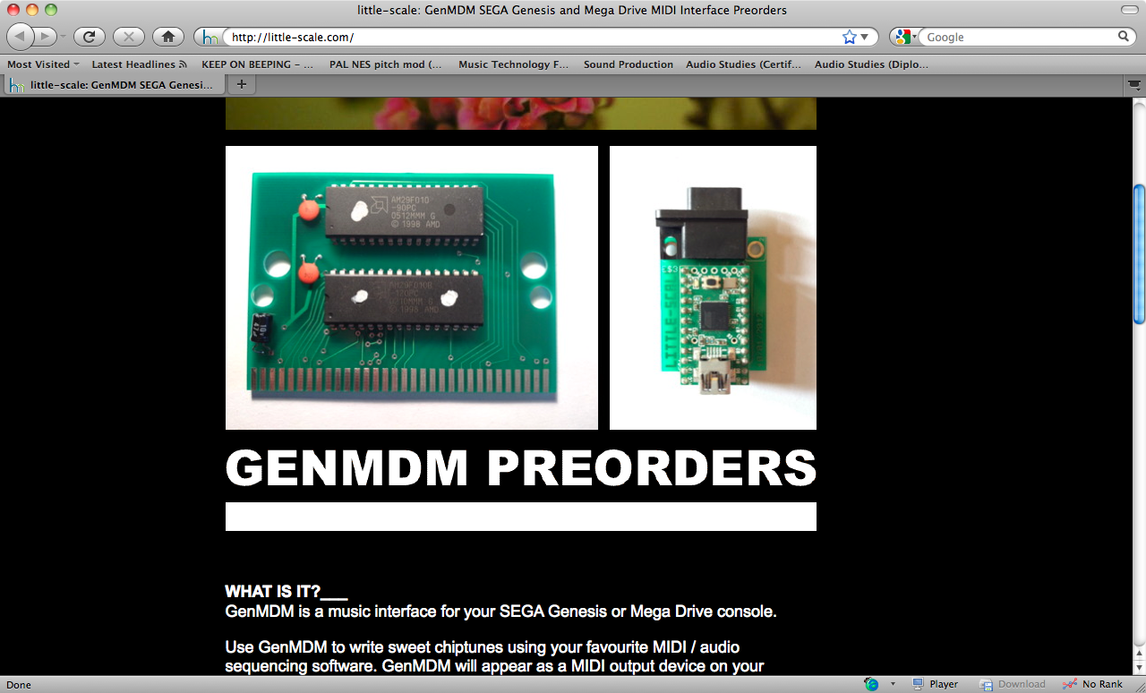 little-scale: GenMDM SEGA Genesis and Mega Drive MIDI USB Interface ...