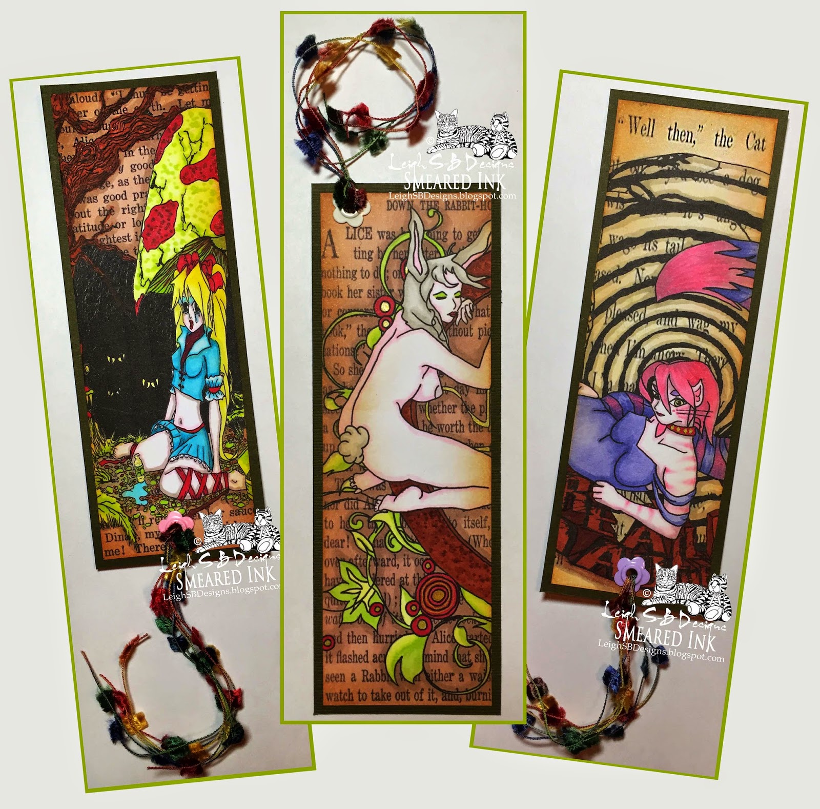 Smudgy Antics: Wonderlandian Bookmarks