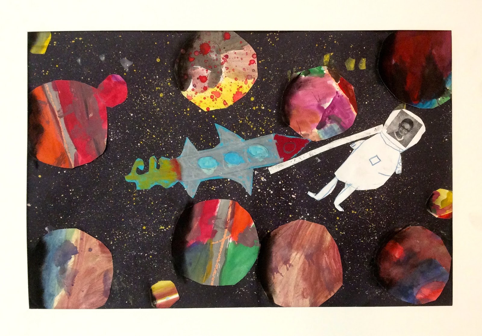 Ms. Curry's Art Room : Grade 2 Space Collage