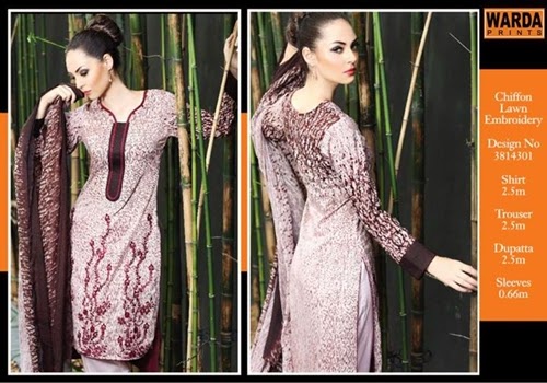 Warda Prints Eid Collection 2014 | Warda Unstitched Fabric for Eid ...