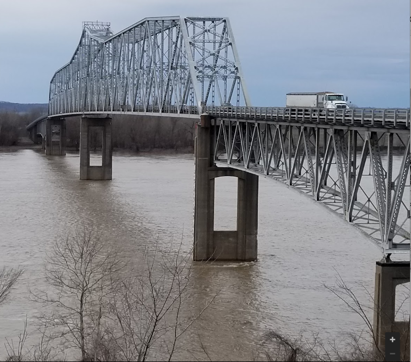 Industrial History: 1942 Road Bridge over Mississippi River at Chester, IL