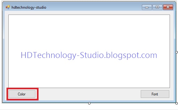 Menggunakan Color Dialog Control di Vb.Net