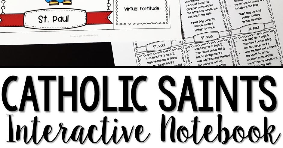 Catholic Saints Interactive Notebook Volume 2 & 3 | Sara J Creations