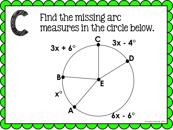 Circles (Part 2) Stations Review | Mrs. Newell's Math