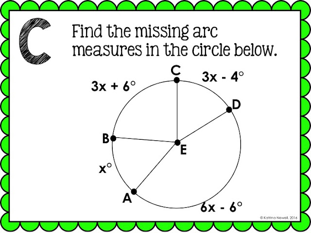 Circles (Part 2) Stations Review | Mrs. Newell's Math