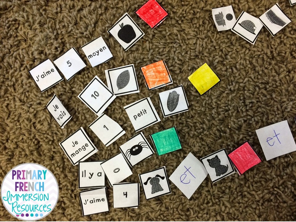 Centre ideas for FSL - Primary French Immersion Resources