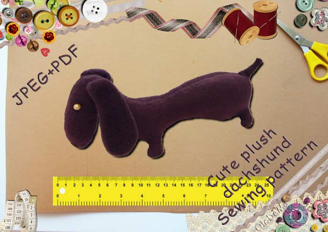 "Dachshunds in love" sewing pattern