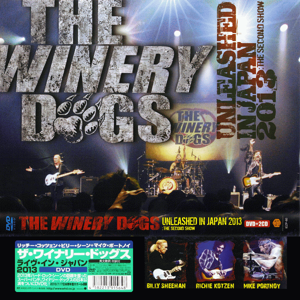 THE WINERY DOGS – UNLEASHED IN JAPAN, THE 2º SHOW (2013) (CD+DVD9) USA ...